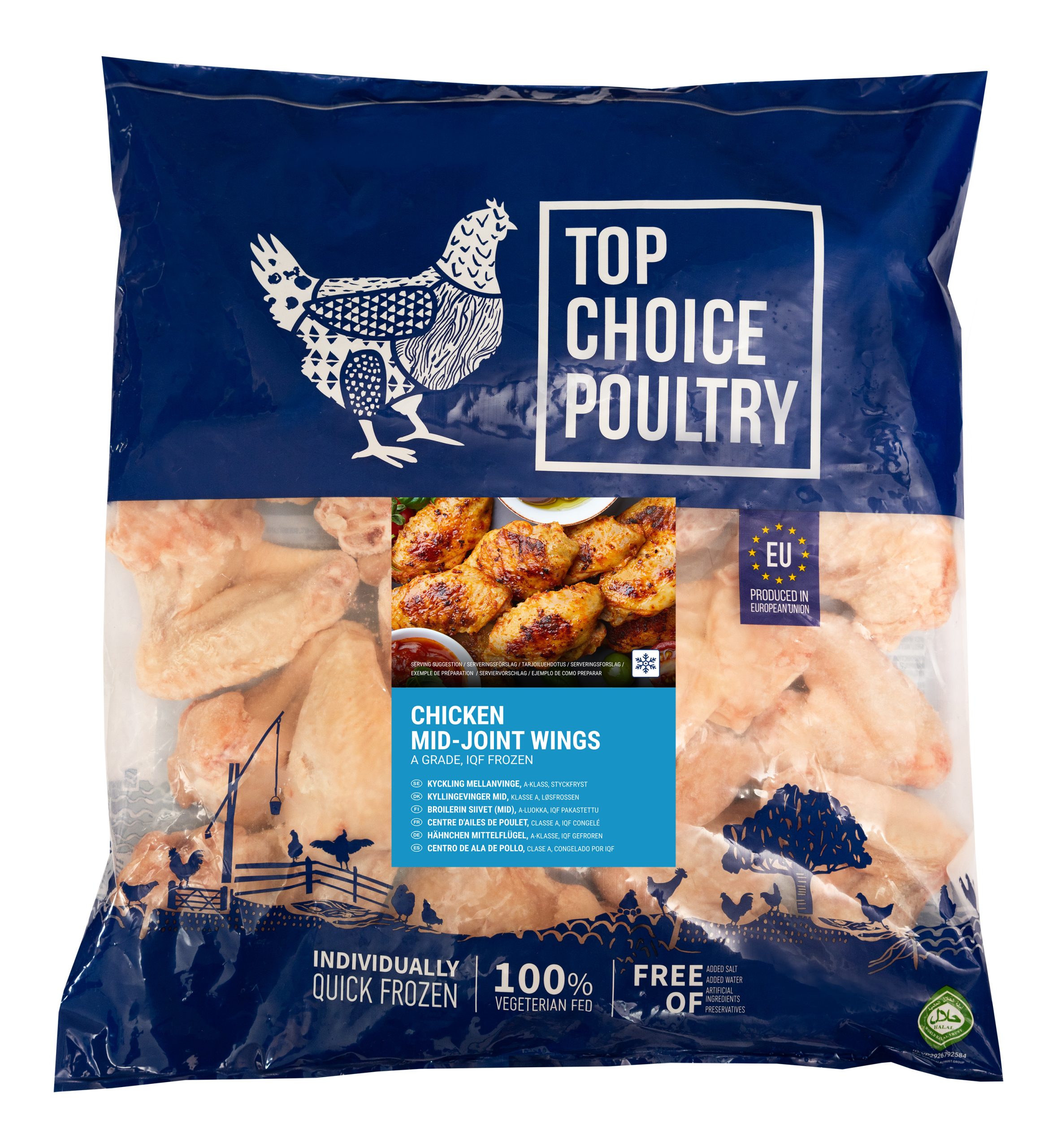 Chicken mid wings 100% natural - Top Choice Poultry